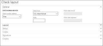Create a Bank Account and Set Up a Check Layout