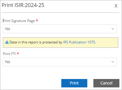 View and Compare ISIRs Received