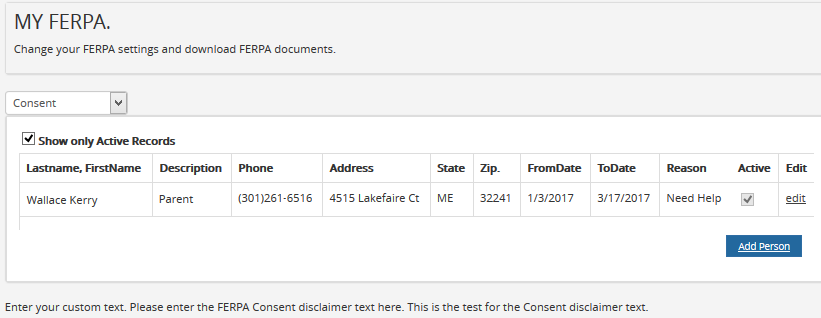 My FERPA
