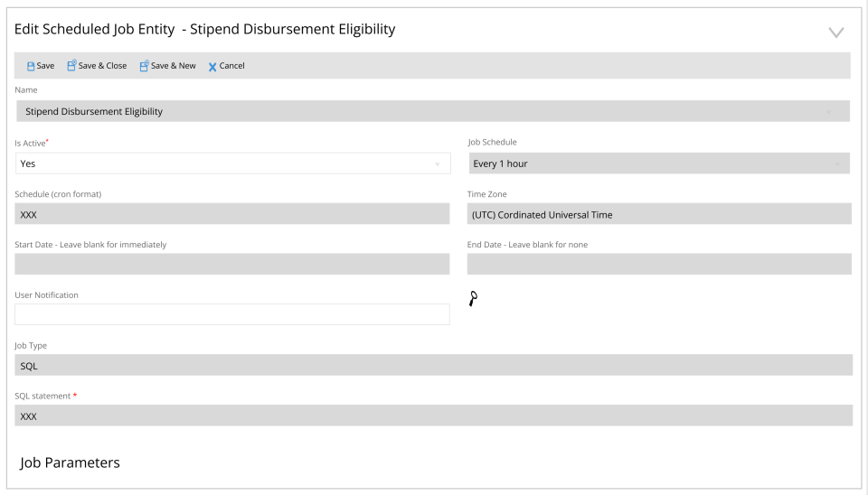 Add or Edit Scheduled Jobs