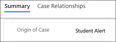 Creating a Case from a Student Alert Record