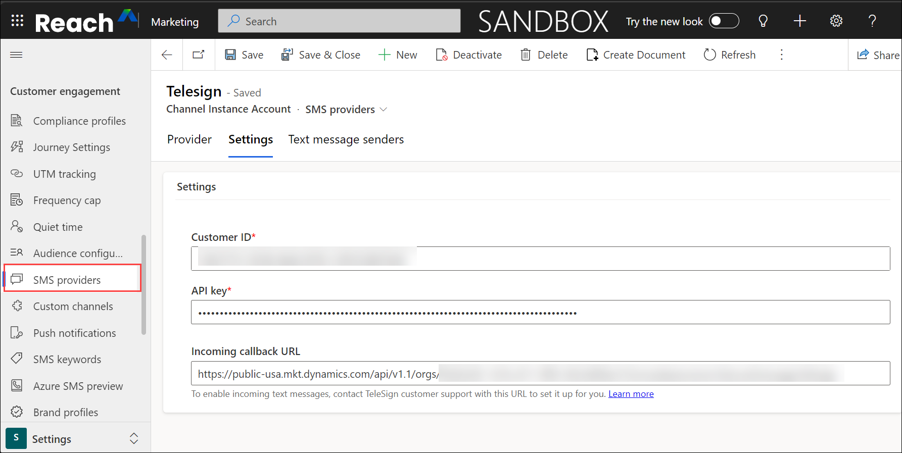 TeleSign SMS Integration