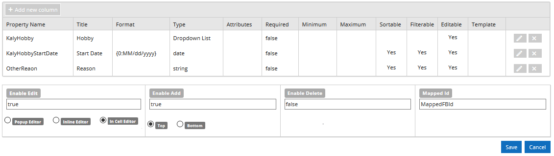 CRM Grid for One-to-Many Relationships