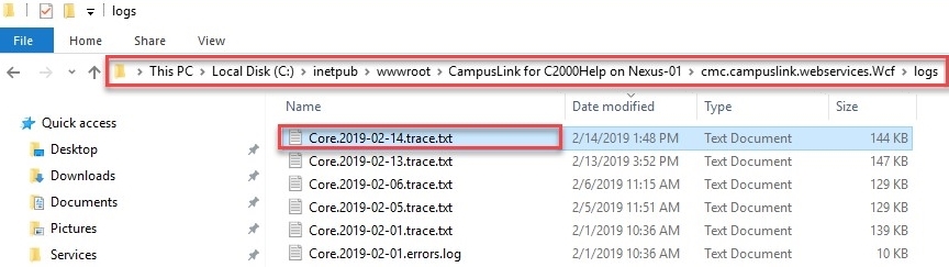 Log File Locations & Names