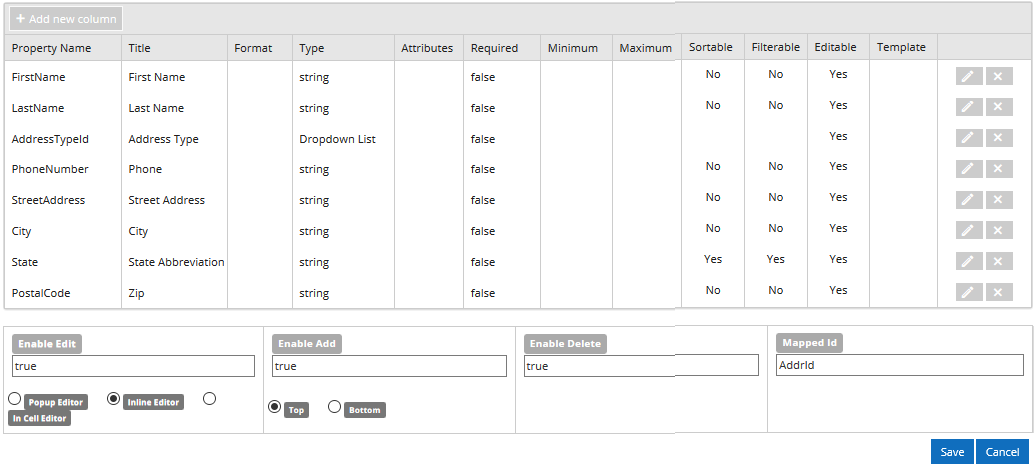Grid Using Entity Collection Activities