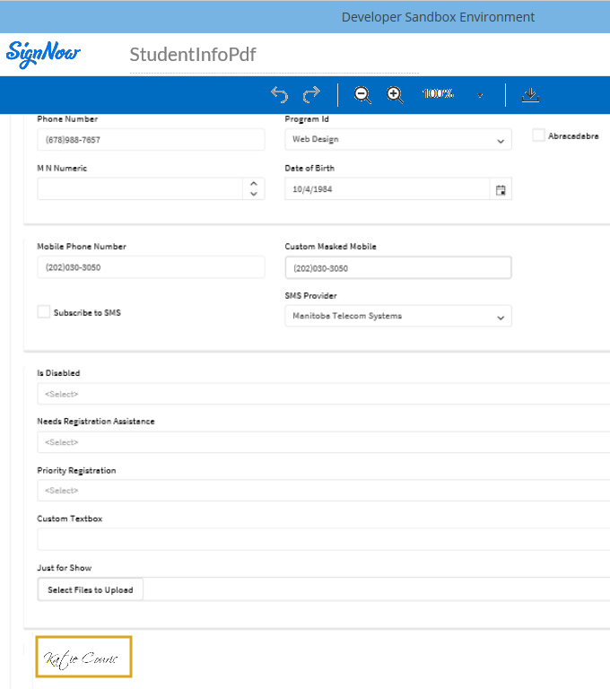 SignNow Workflow Sample - Single Signer