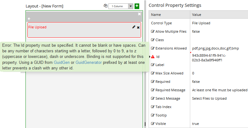 Validation on Form Save