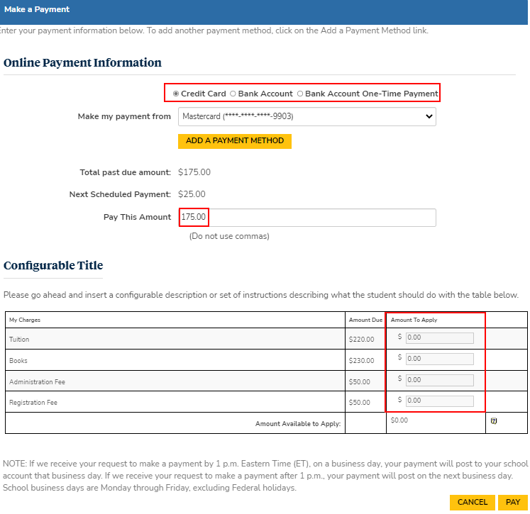 Make Payments Online