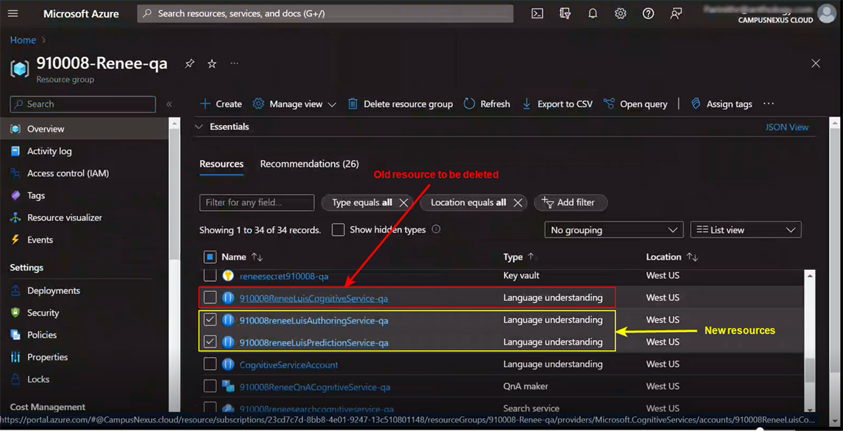 Migrate LUIS Resources