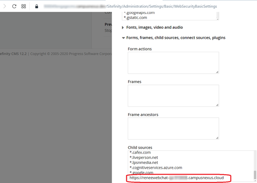 Embed Web Chat in TPC Portal