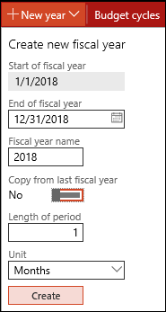 Create a Fiscal Calendar with Fiscal Years